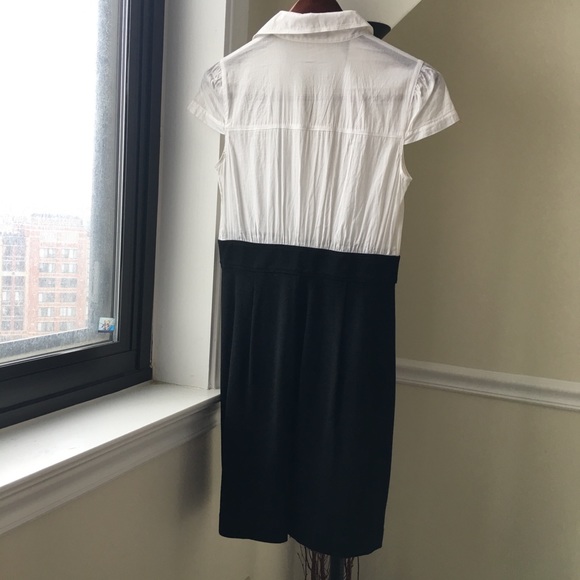 Theory | Dresses | Theory Colorblock Black White Shirt Shift Dress ...